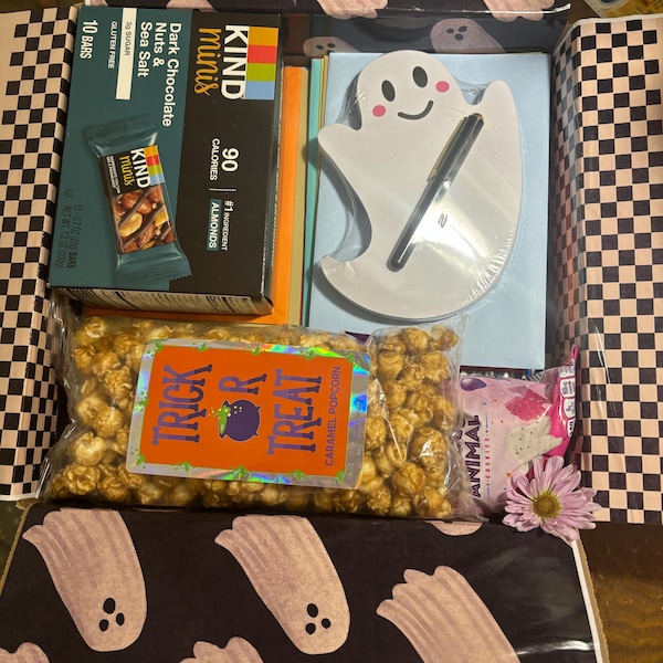 Halloween Care Package Sticker Kit: "i Miss You Boo" Box Flaps - Etsy