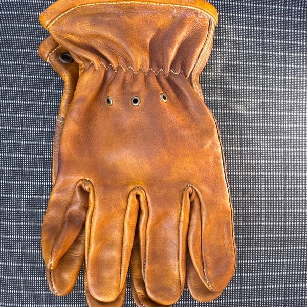 Handcrafted Fire Resistant Leather Gloves, Bushcraft Biker Work Gloves ...