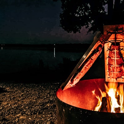 Steel Firepit 'diamond', Fire Pit, Firewood, Campfire, Outdoor, Grill ...