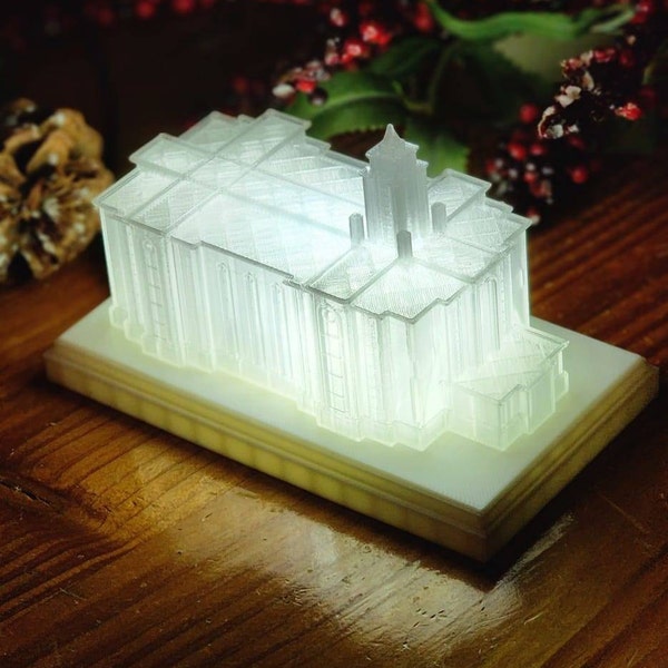 Portland Oregon LDS Temple 3d Model With LED Light, USB Dimmer Switch ...