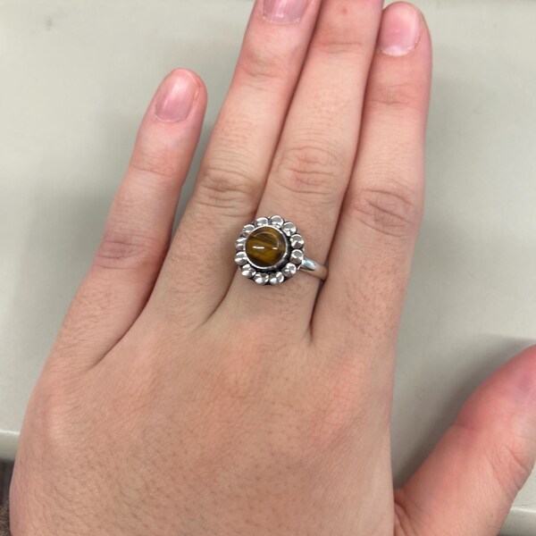 Sample of Natural Gemstone Ring, 925 Sterling Silver Plated Ring ...