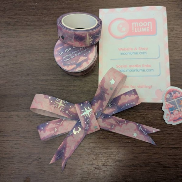 Starry Night Paint UI Holographic Vinyl Sticker Cute Waterproof Sticker ...