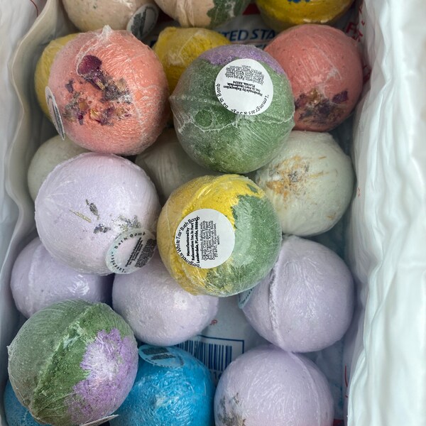 20 Wholesale Organic 3.2 Oz Each Bath Bombs W/kaolin Clay, Epsom Salt ...