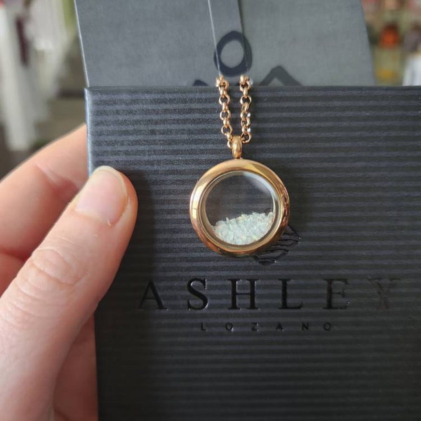 Cremation Locket for Ashes, Human Ash Keepsake, Gold Cremation Necklace ...