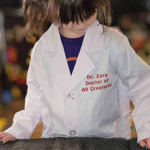 Personalized Customizable Embroidered Children's Lab Coat - Etsy