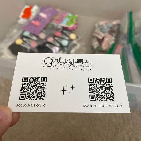 Retro Business Card Template, Printable Groovy Business Card Design, QR ...