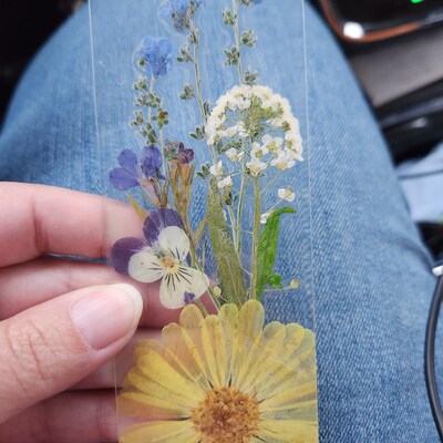Surprise Pressed Flower Bookmark Set Bookmark for Women Bookmark Set ...