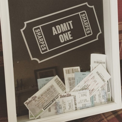 Admit One ticket Decal Perfect for Making Ticket Memory Shadow Boxes - Etsy