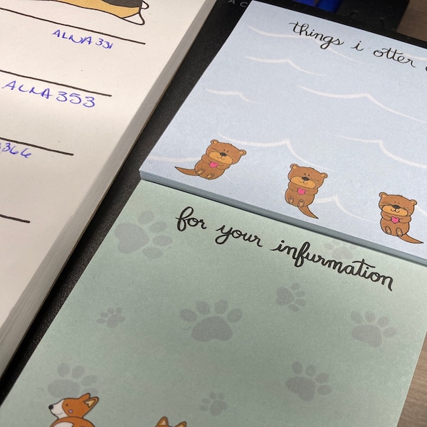 Otter Sticky Notes | Things I Otter Do | Otter Gifts | Otter Stationery ...