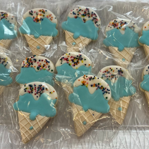 Rainbow Snow Cone Summertime Sugar Cookies - Etsy