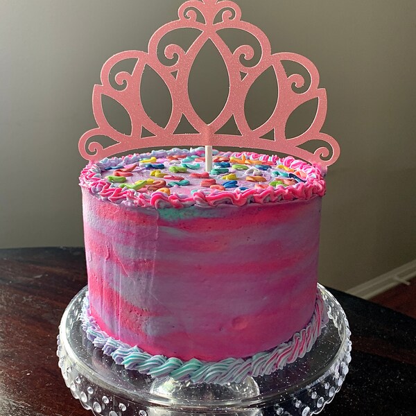 Princess Crown Cake Topper Gold Glitter Crown Cake Topper Princess Baby ...