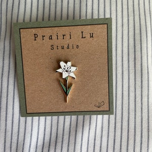 Flower Lily Hard Enamel Pin Cute Pins Lily Pin - Etsy