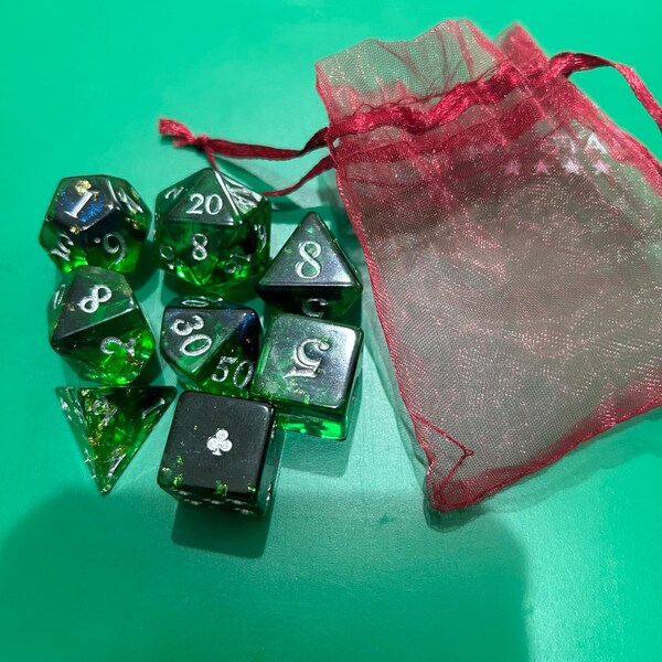 Shadowy Forest Dnd Dice Set, Polyhedral Dice, D&D Dice, Dungeons and ...