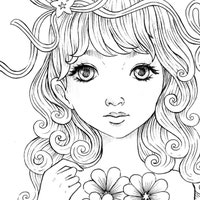 Hana Coloring Page - Etsy Canada