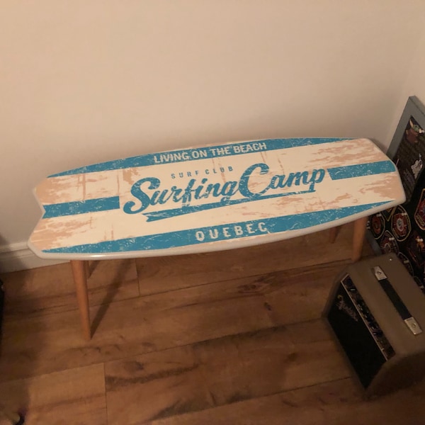 Surfboard Coffee Table: Beach Decor, Surfing Camp Art - Etsy
