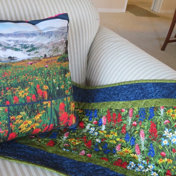 Texas Wildflower Placemats, Dining Table Placemats, Quilted Reversible ...