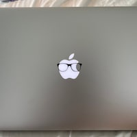 Hipster Glasses Mac Apple Logo Cover Laptop Vinyl Decal Sticker MacBook ...