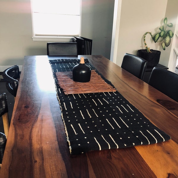 126 Authentic African Bògòlanfini Mudcloth Tablerunner or Throw 70" X ...