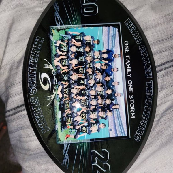 Personalized Football Shape Plaque. Makes for Great Team Gifts, Senior ...