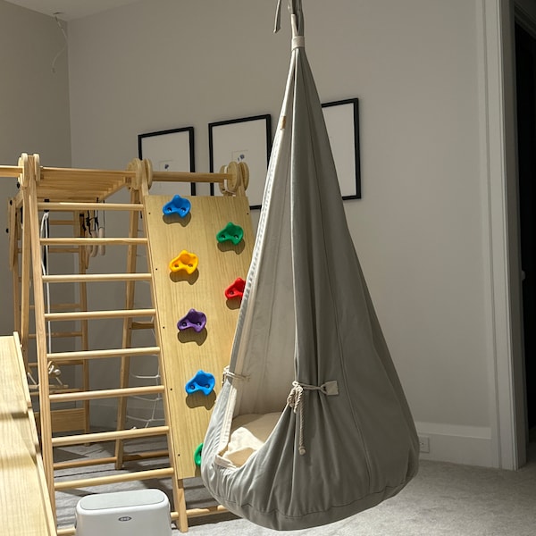 SWING COCOON Light Grey. BEST Birthday Gift. Hanging Chair for Kids ...