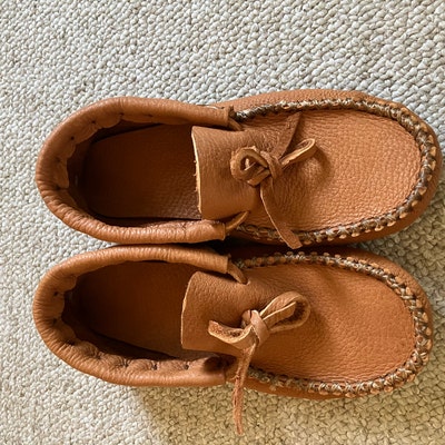 Buffalo Hide Moccasins Hand Stitched - Etsy