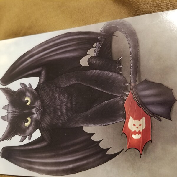 Toothless Cat Postcard - Etsy