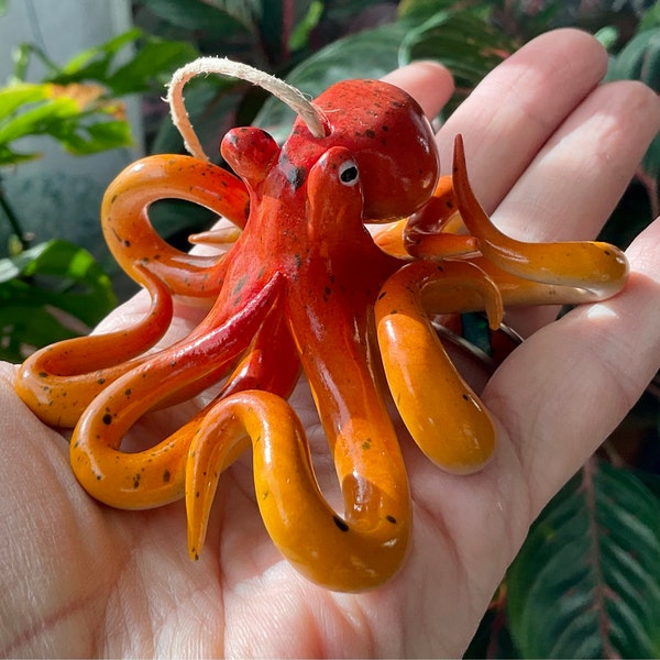 Handmade Tabletop Ceramic Octopus Sculpture reef Rider is the Perfect ...