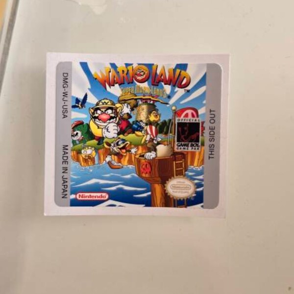 Wario Land - Super Mario Land 3 » Replacement Label » DMG-WJ-USA - Etsy