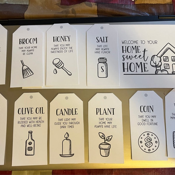 Home Sweet Home Card & Tags. Instant Download Printable. Bread Salt ...