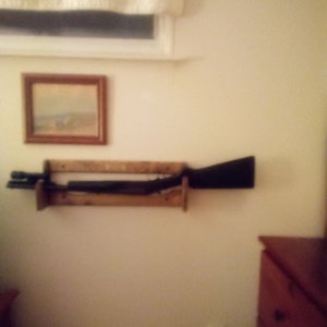 Oak Wooden Gun Rack Stand Antique Rifle Shotgun Presentation - Etsy