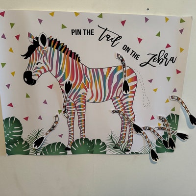 Lion GAME Pin the Tail on the Lion Birthday Party Game & Free Lion ...