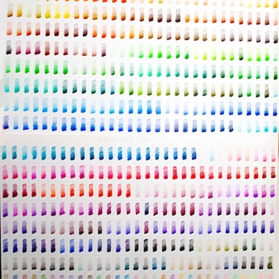 Kalour 300 Colored Pencil Swatch Chart - Etsy