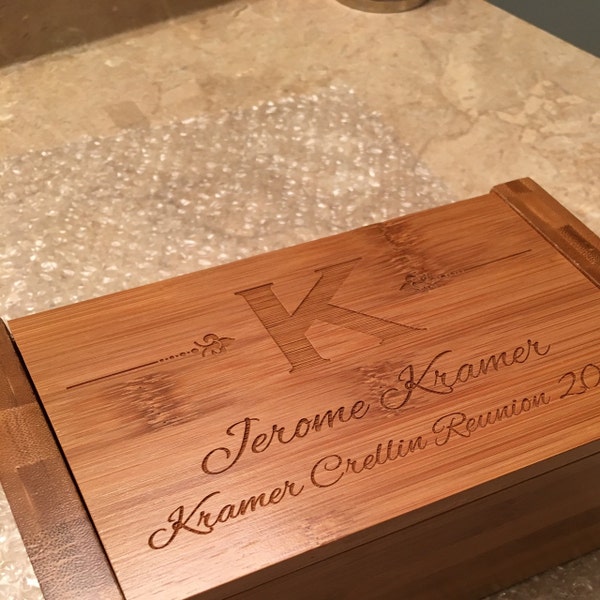Personalized Recipe Box - Monogram, Names, Date - Etsy
