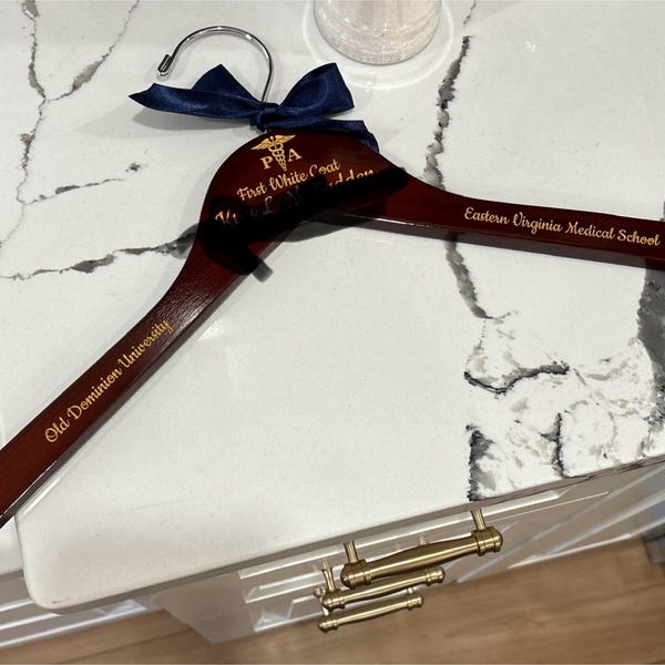 1st White Coat Hanger, Personalized Nurse Practitioner Hanger, Nurse ...