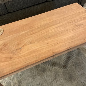 Reclaimed Teak Wood Bench Tapper Leg Bench Natural Finish Kitchen and ...