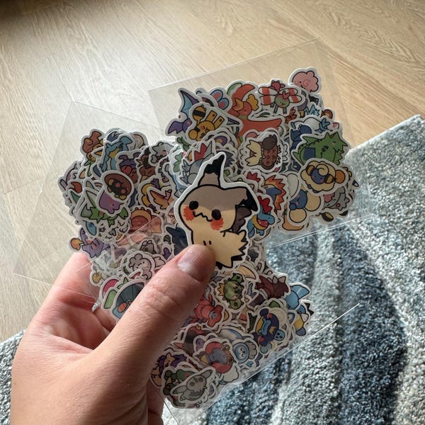 001-151 Mini Poke Stickers | All Gen 1 Kanto Mons | Die-cut Waterproof ...