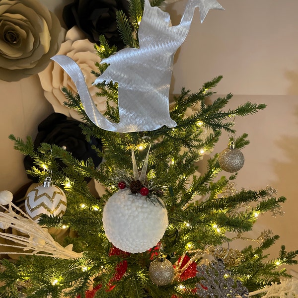Kitty Cat Angel With Star, Cat Christmas Tree Topper, Pet Memorial ...