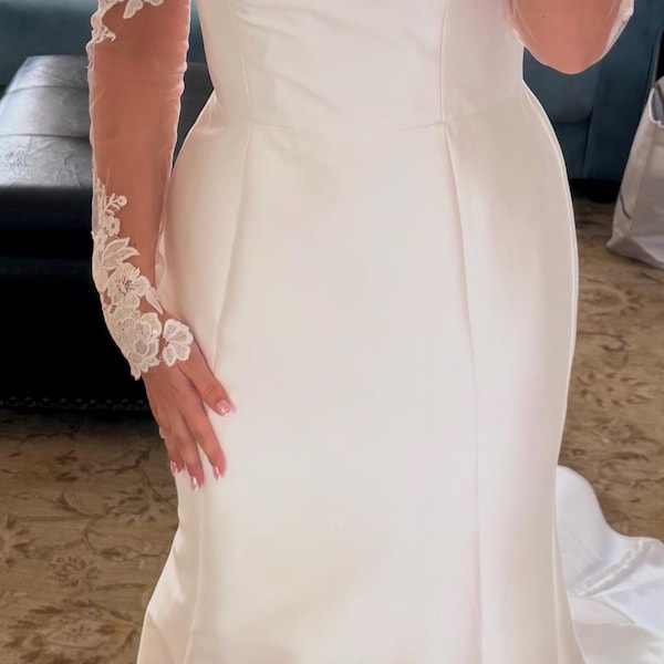 Lace Wedding Sleeves, Fingerless Lace Bridal Gloves, Detachable Lace ...