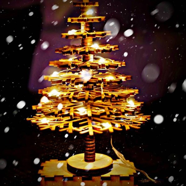 DIY 3D Christmas Tree With LED Lights - Warm&cozy Christmas Look, Set ...