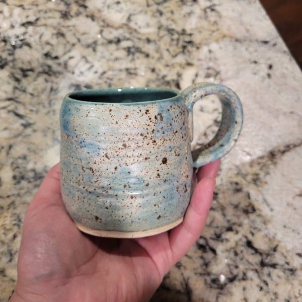 Light Blue Pottery Jar With Lid - Etsy