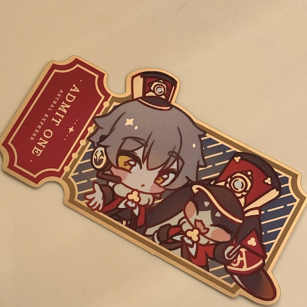 Honkai: Star Rail Astral Express Ticket Matte Gold Stickers / Water ...