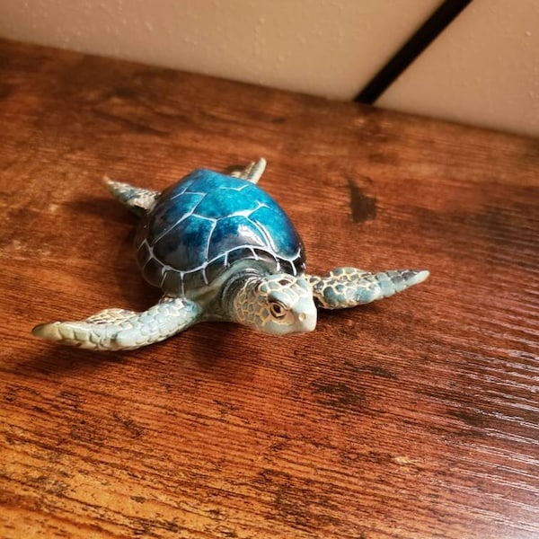 Large Sea Turtle Figurine - Etsy