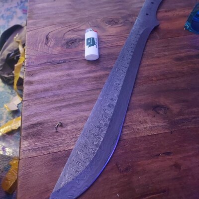 Damascus Steel Fillet Boning Knife Blank Blade Knife Making Material ...