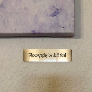 Engraved Solid Brass Plate Picture Frame Art Label Name Tag - Etsy