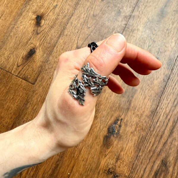 The Witch's Talon -- Garnet With Bronze or Sterling Silver - Etsy