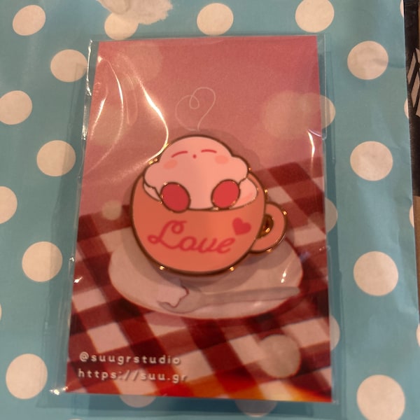 Latte Cup Poyo Hard Enamel Pins - Etsy