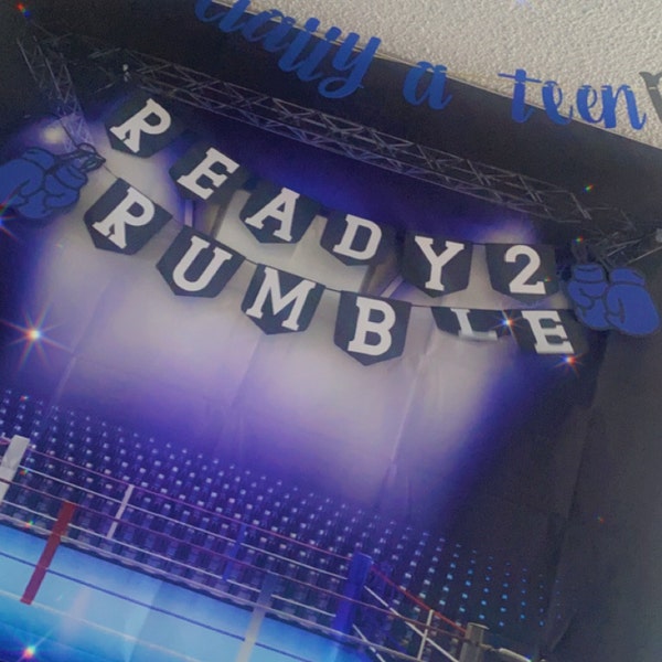 Boxing Party Boxer Little Boxer Sports Banner Boxing Gloves Birthday ...