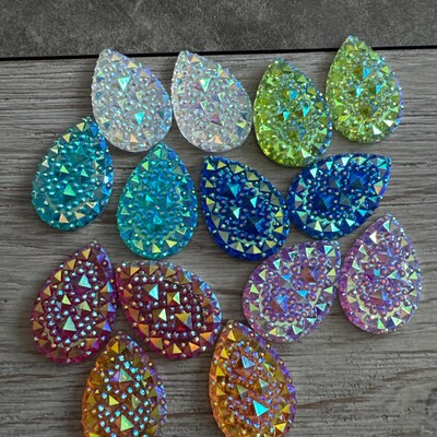 Assorted Set of 4 Pair of Cabochons/acrylic Centers/native American ...