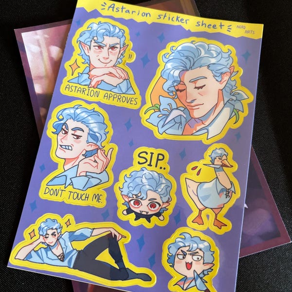 Baldur's Gate 3 Astarion Vinyl Sticker - Etsy