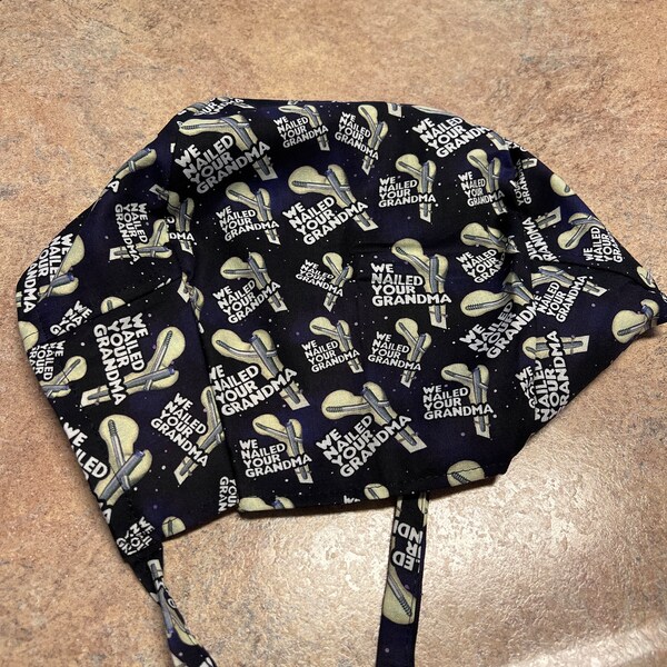 Shop Exclusive: We Nailed Your Grandma Scrub Cap, Scrub Cap, Scrub Hat ...